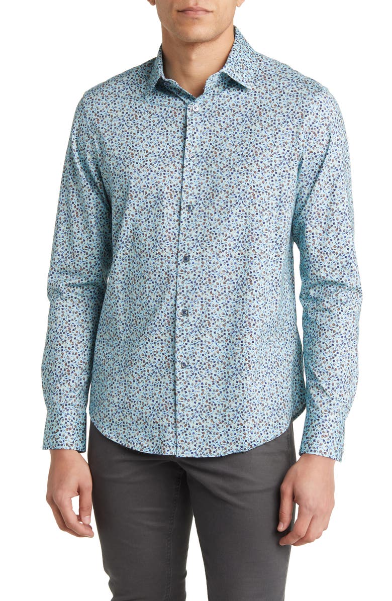 Bugatchi James OoohCotton® Floral Button-Up Shirt | Nordstromrack
