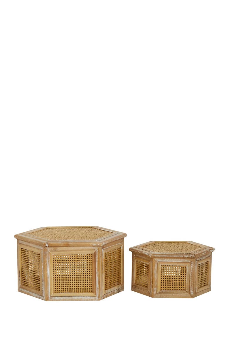SONOMA SAGE HOME Brown Wood Box with Lid - Set of 2 | Nordstromrack