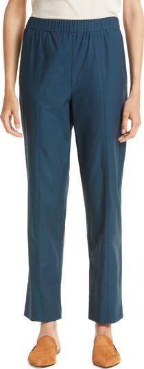Misook Straight Leg Cotton & Wool Pants | Nordstrom