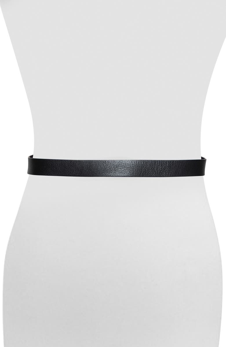 AllSaints Logo Keeper Leather Belt | Nordstromrack