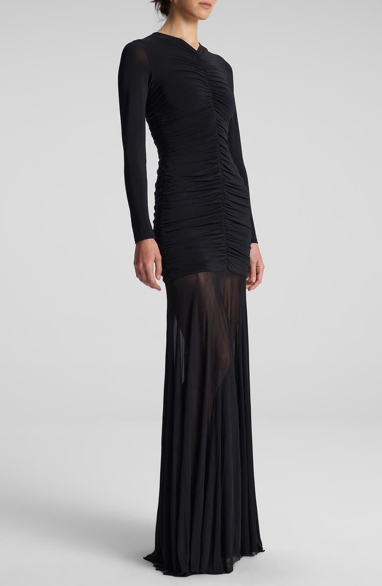 A.L.C. Fawn Shirred Long Sleeve Trumpet Gown | Nordstromrack