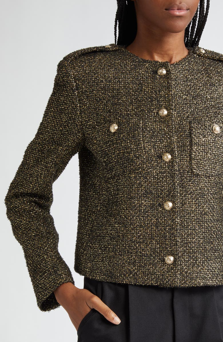 Reiss Wynee Metallic Knit Jacket | Nordstromrack