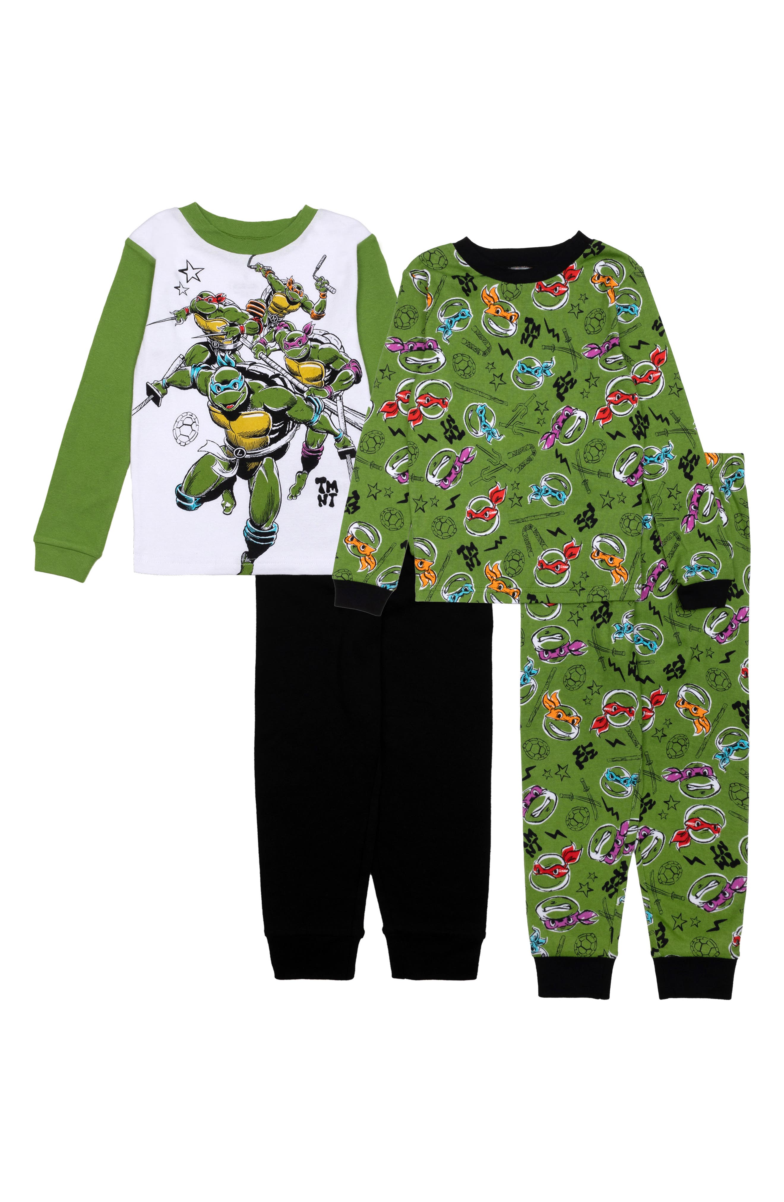 AME Kids' x Teenage Mutant Ninja Turtles Fitted 4-Piece Pajamas ...