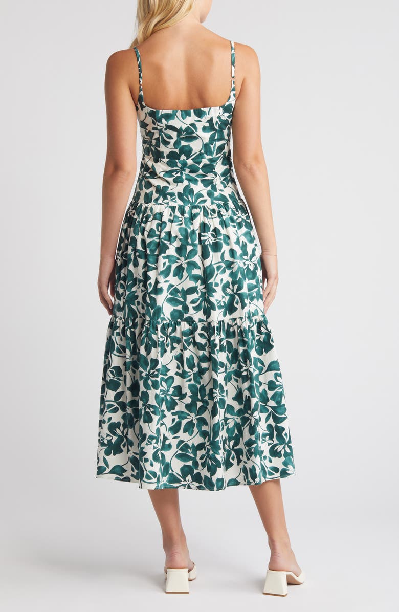 MOON RIVER Floral Tiered Cotton Sundress | Nordstromrack