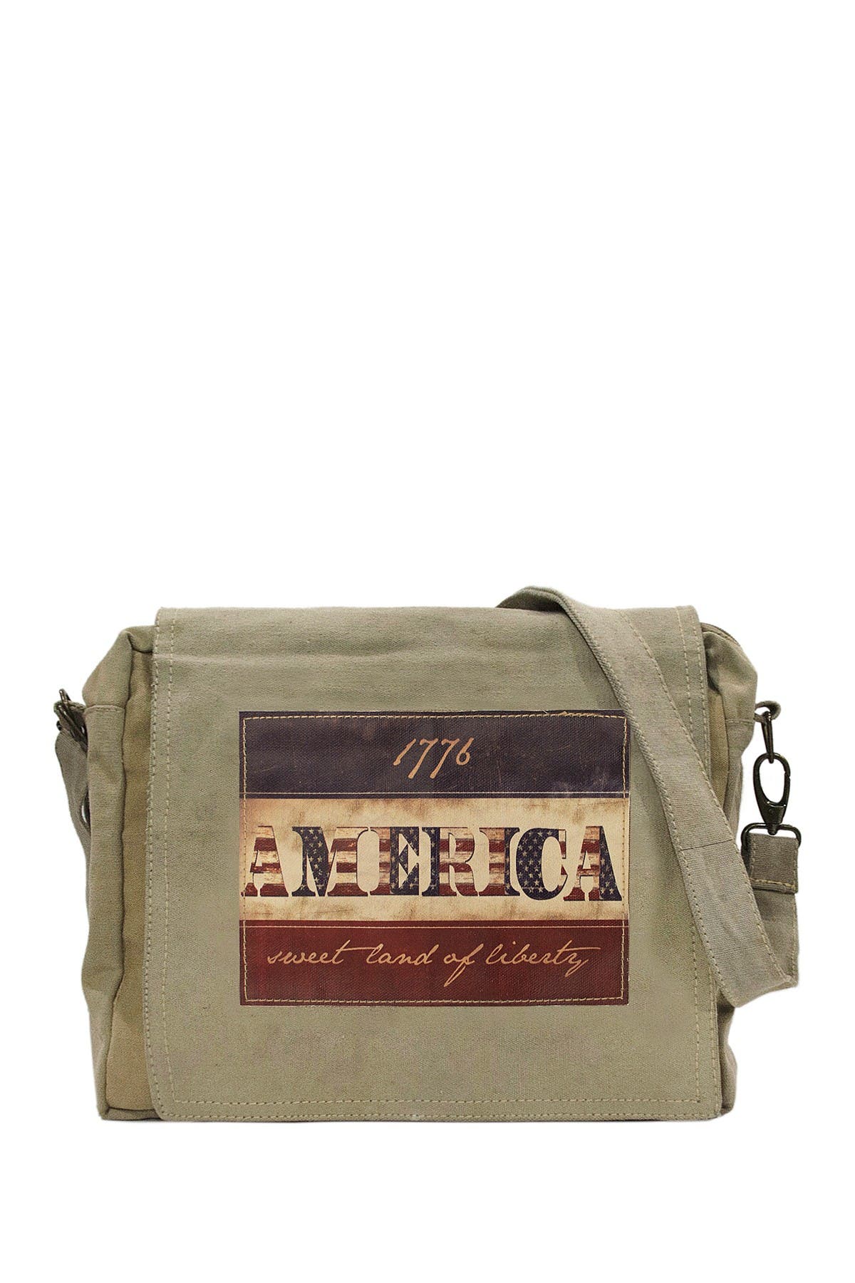 VINTAGE ADDICTION 1776 Flag Recycled Military Tent Crossbody Bag ...