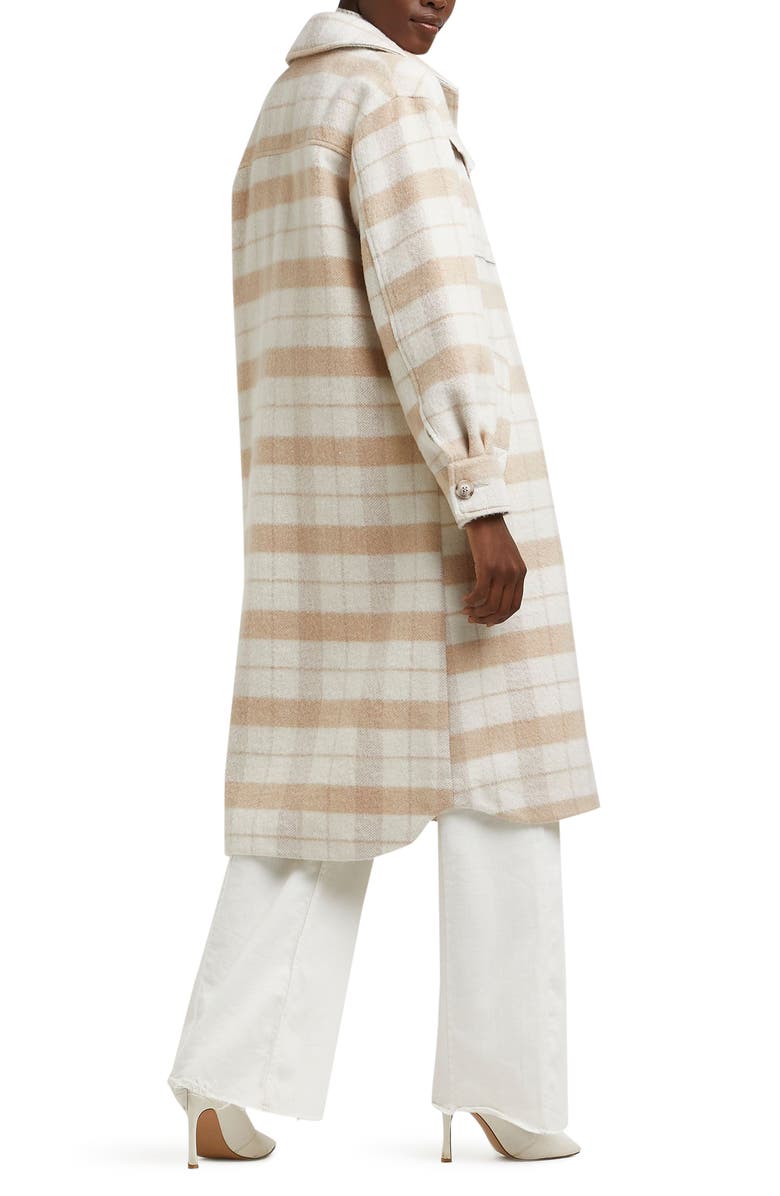 River Island Check Overshirt Topcoat | Nordstrom