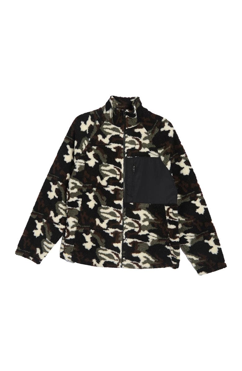 LINDBERGH Fleece Camo Print Full Zip Sweatshirt | Nordstromrack