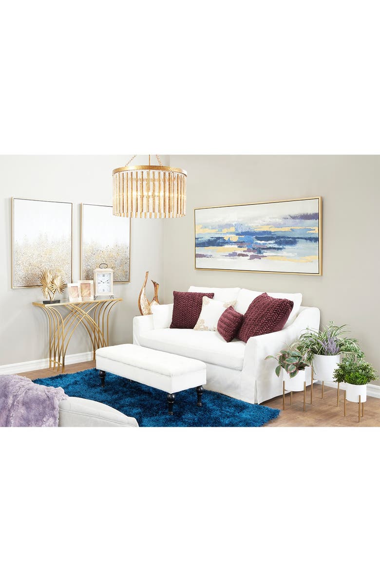 COSMO BY COSMOPOLITAN Goldtone Canvas Glitter Flakes Geode Framed Wall ...