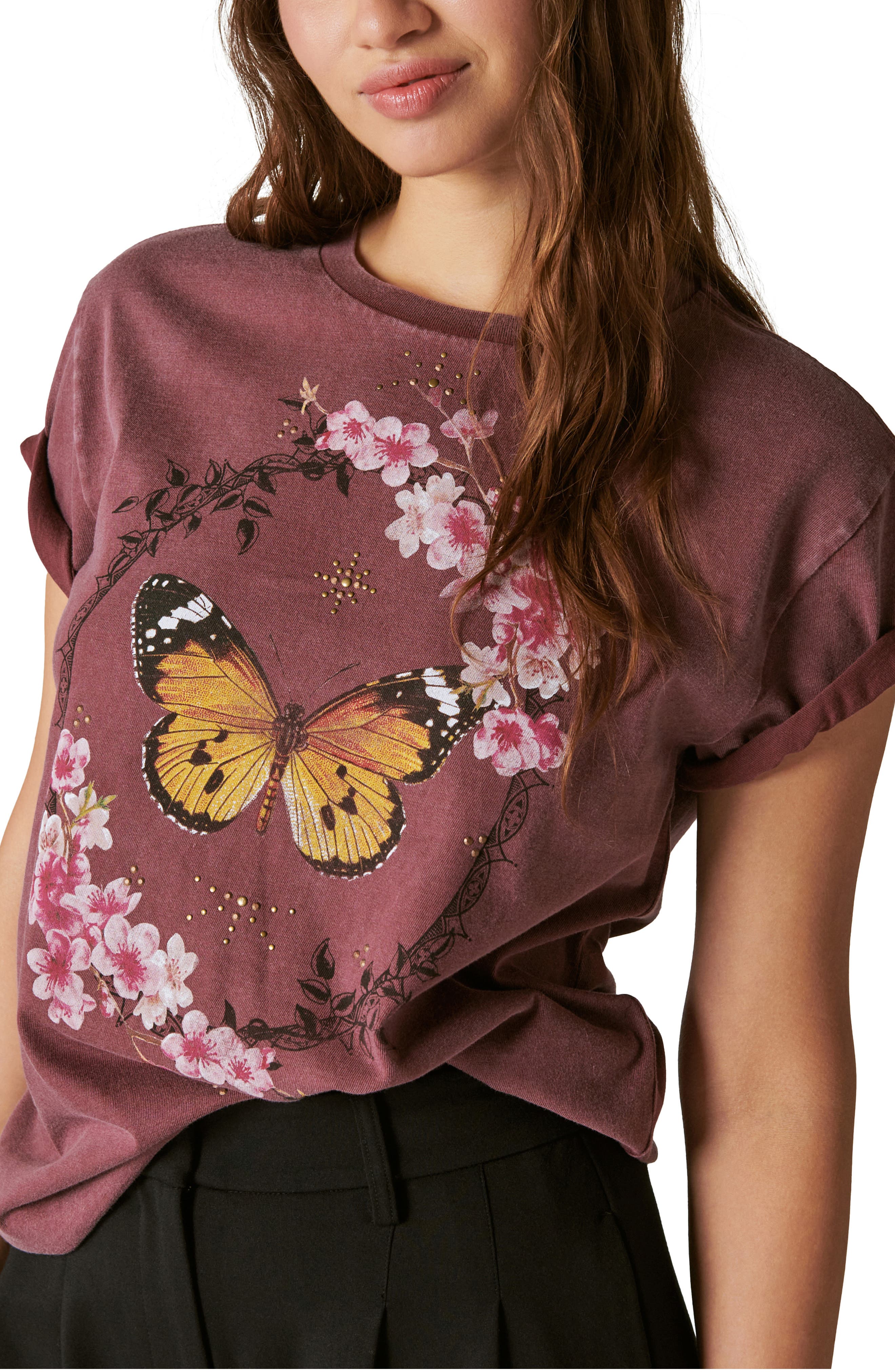 Lucky Brand Butterfly Studs Graphic T-Shirt | Nordstromrack