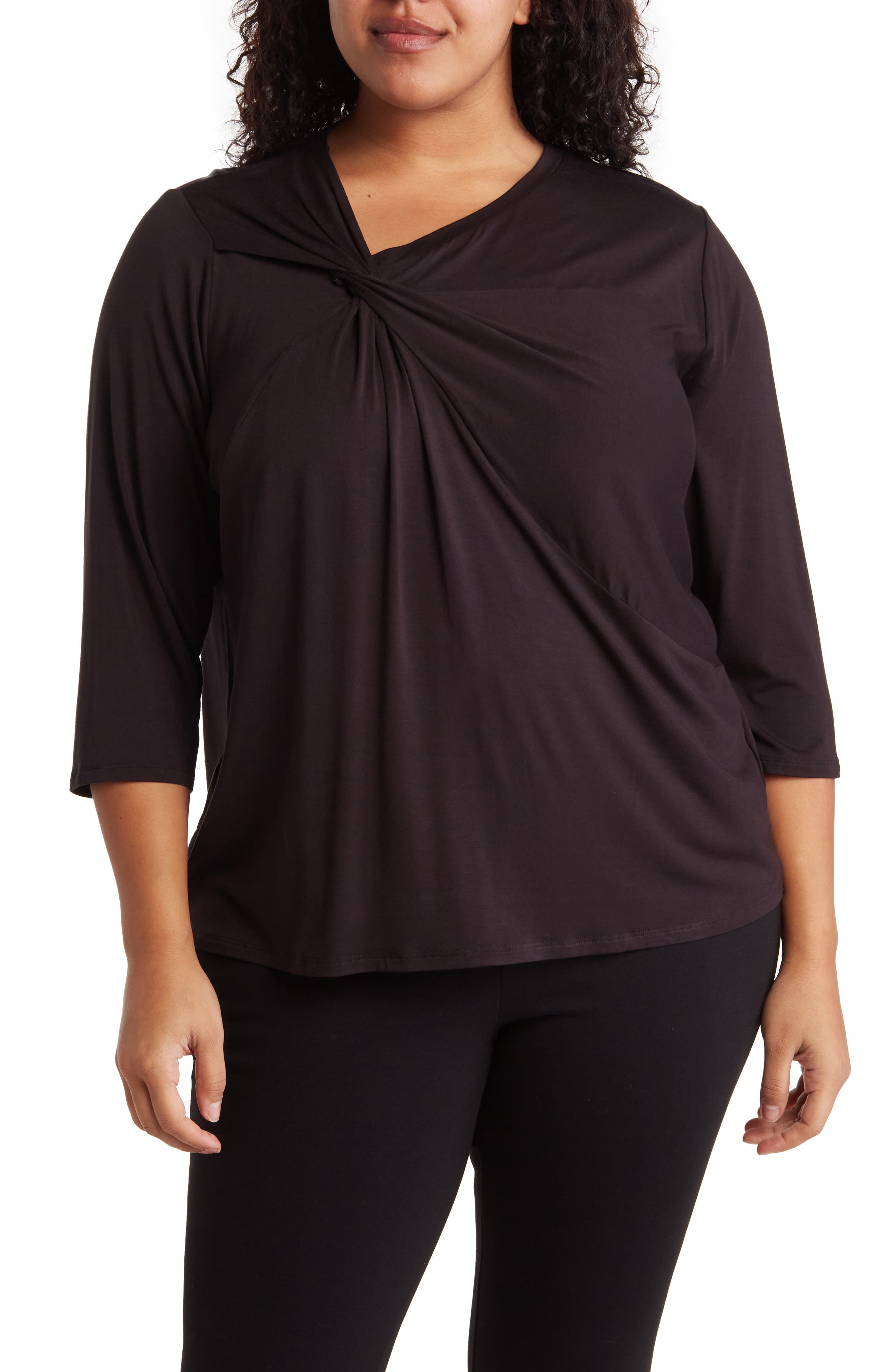 Carmen Marc Valvo Couture Twist Neck Blouse | Nordstromrack