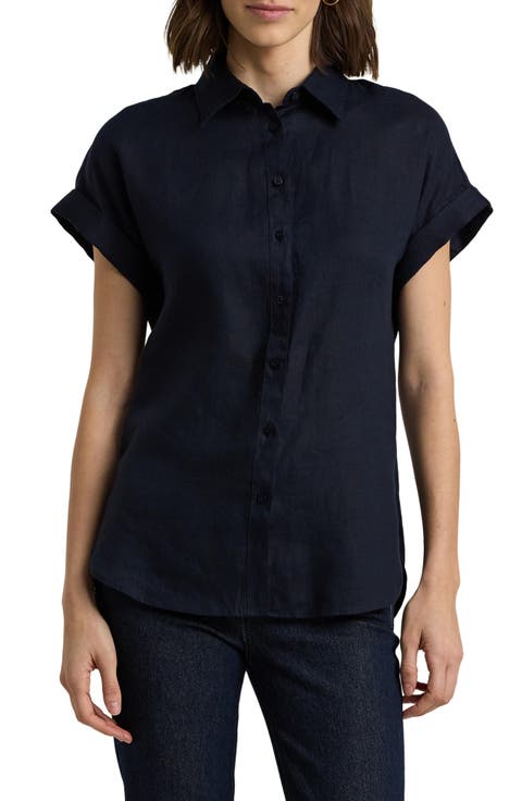 Women's 100% Linen Button Up Tops | Nordstrom