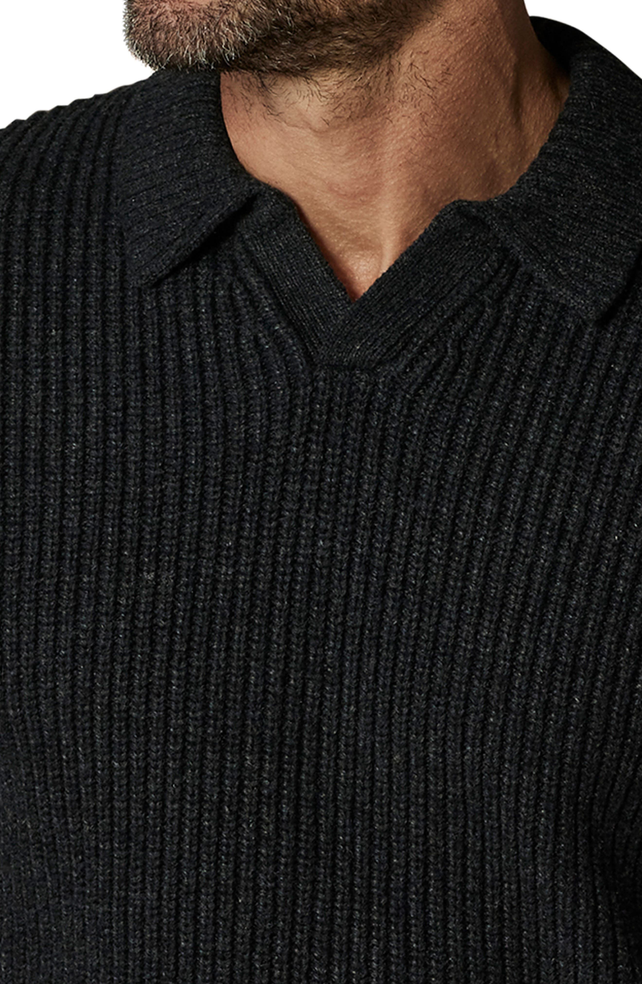 The Normal Brand Ribbed Cotton Blend Polo Sweater | Nordstrom