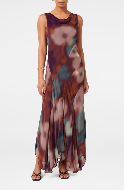 Purple Floral Dresses For Women
