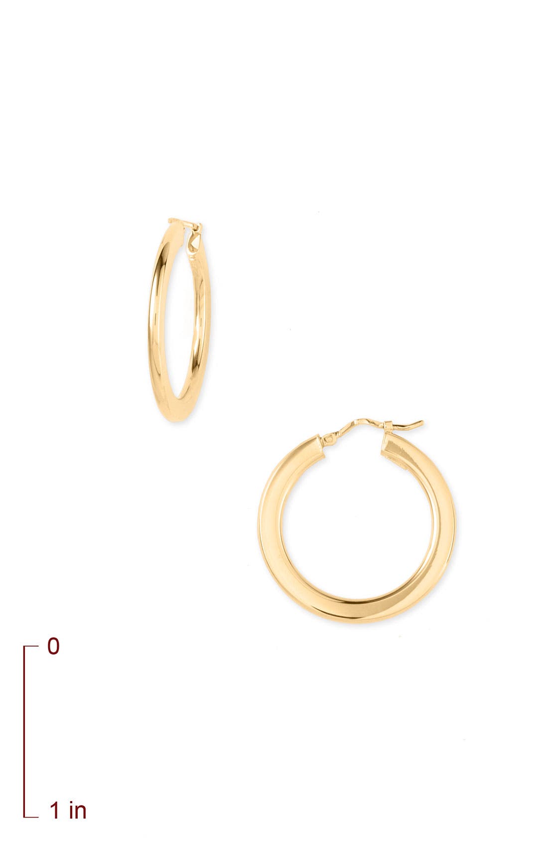 Charles Garnier 18-Karat Gold 30mm Flat Hoop Earrings | Nordstrom