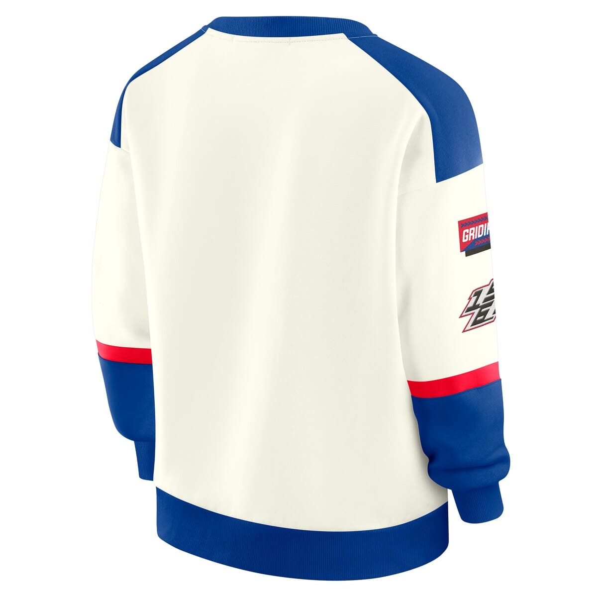 Women's WEAR by Erin Andrews Cream Buffalo Bills Racing Crew V-Neck ...