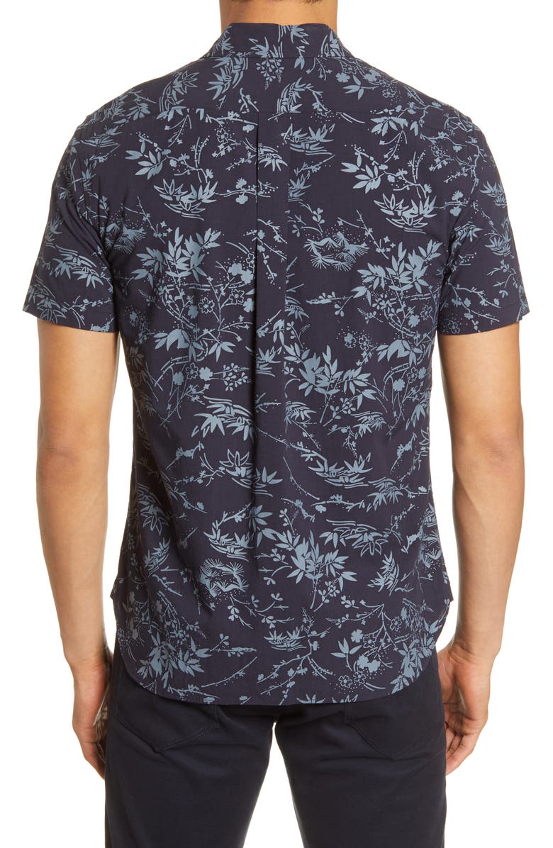 Vince Batik Slim Fit Floral Short Sleeve Button-Up Shirt | Nordstromrack