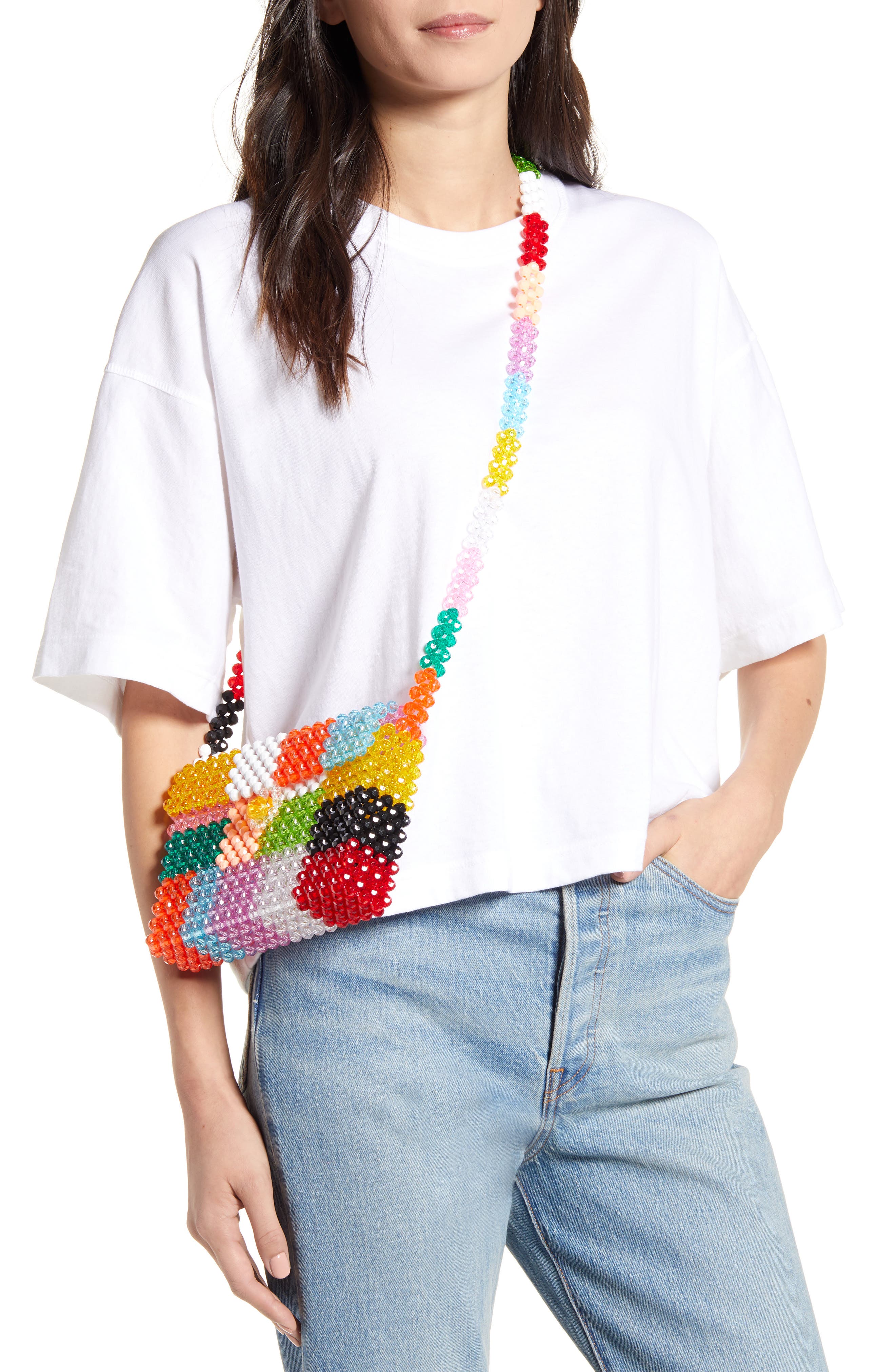 Susan Alexandra Ash Beaded Shoulder Bag | Nordstrom