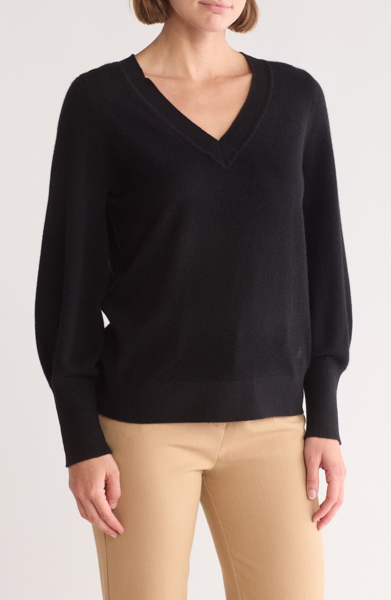 Tommy Bahama V-Neck Balloon Sleeve Cashmere Blend Sweater | Nordstromrack