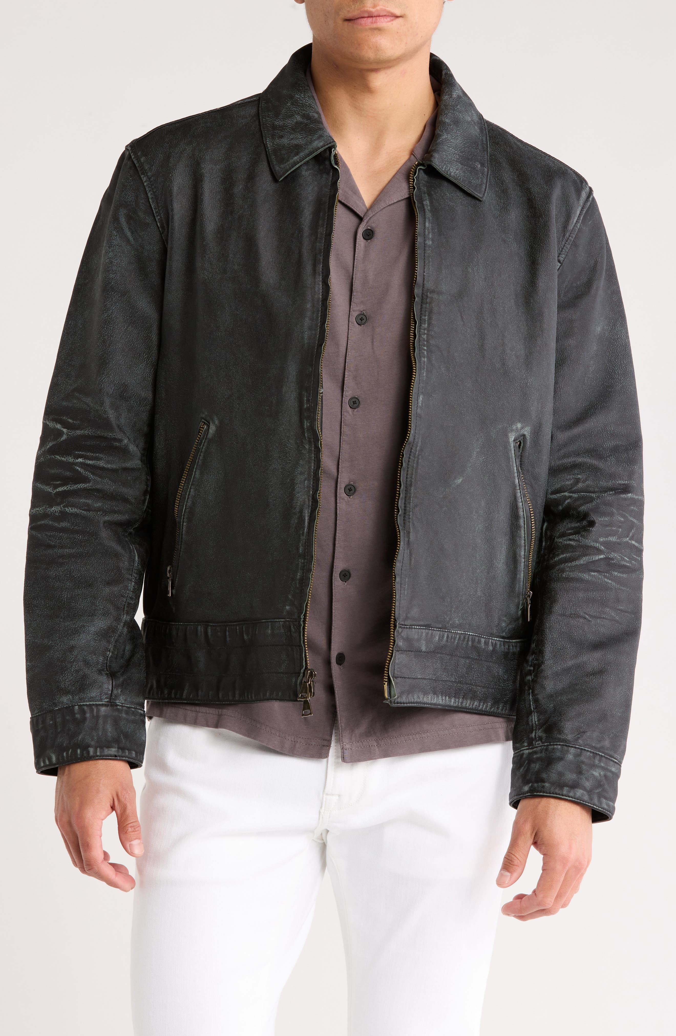 John Varvatos Asher Heritage Leather Jacket | Nordstromrack