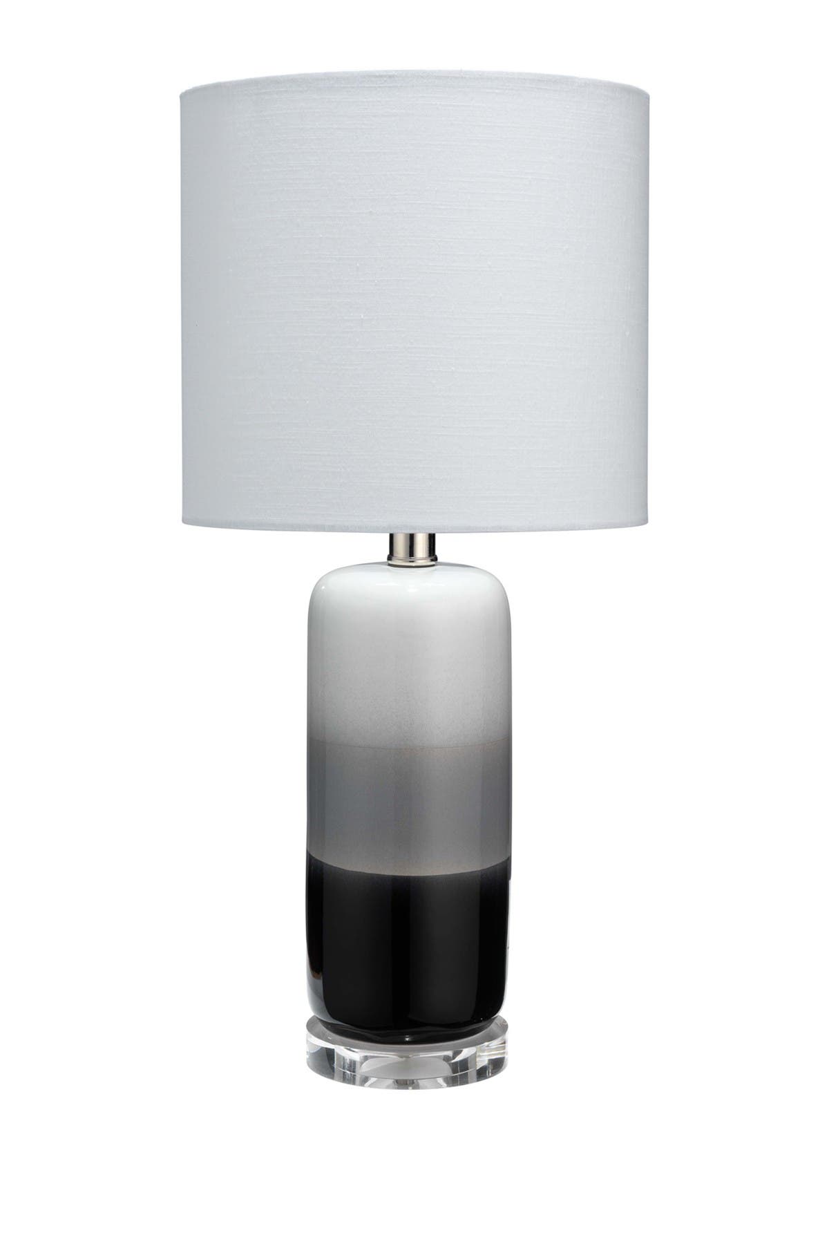 JAMIE YOUNG Haze Table Lamp in Grey Ombre Ceramic with Drum Shade in ...