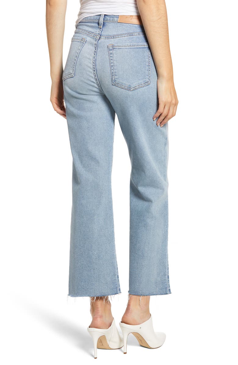7 For All Mankind ® Alexa Frayed Hem Crop Wide Leg Jeans | Nordstromrack