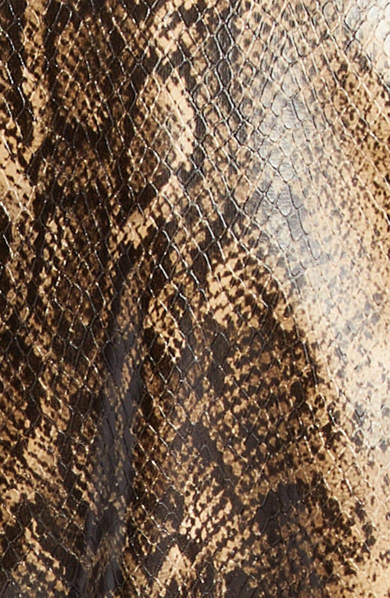 Ganni Snakeskin Print Belted Coat | Nordstromrack