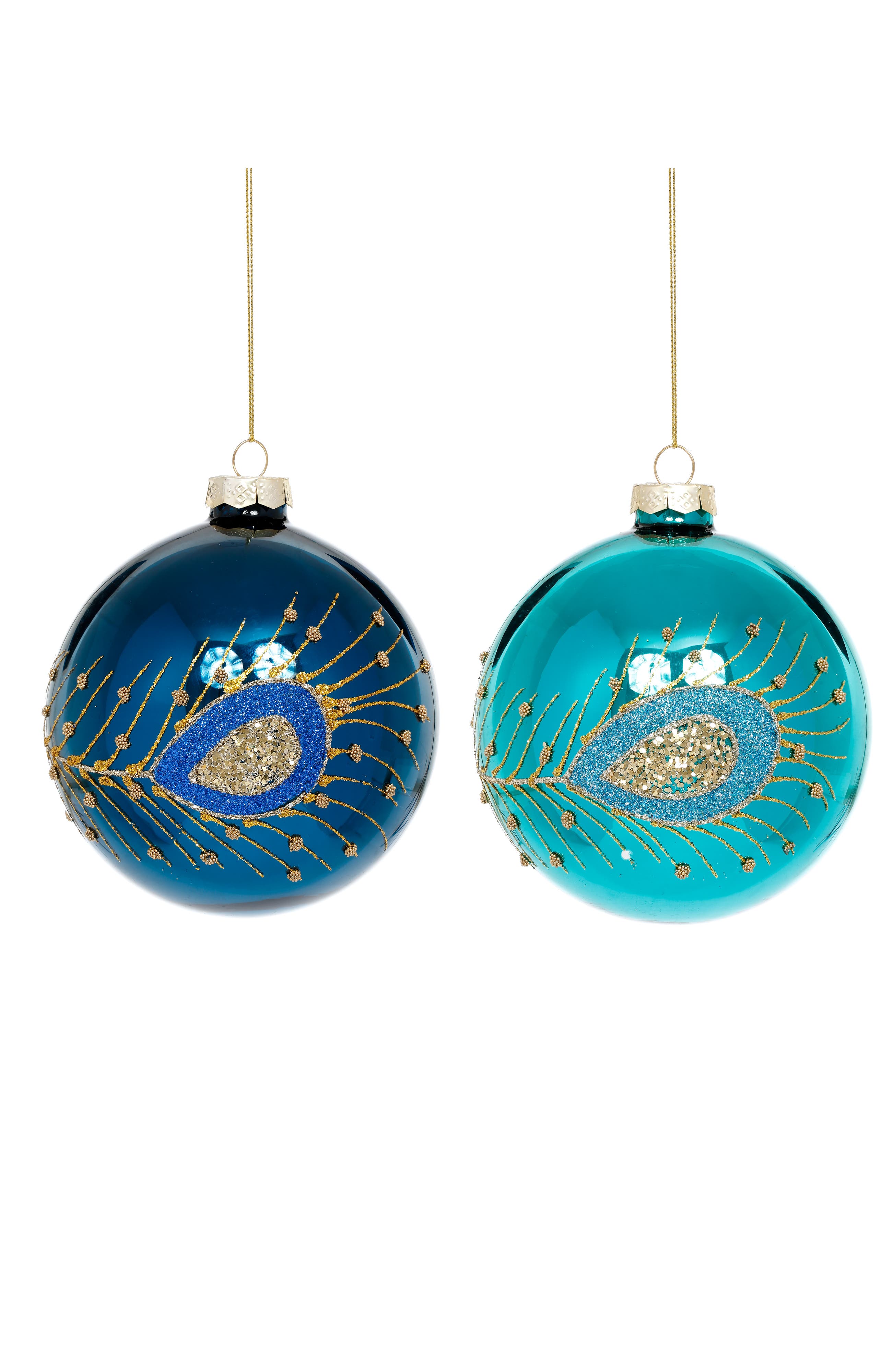 Mark Roberts Peacock Ball Ornament, Set of 6 | Nordstrom