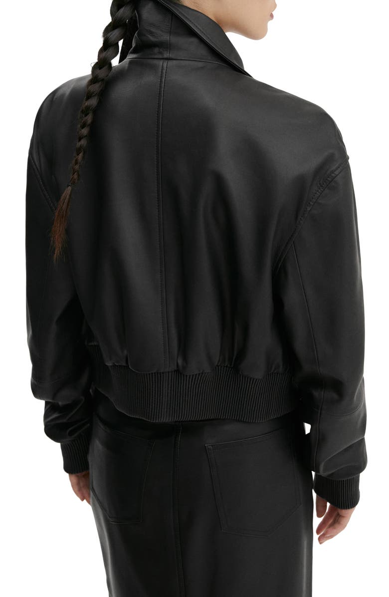 MANGO Leather Aviator Jacket | Nordstrom