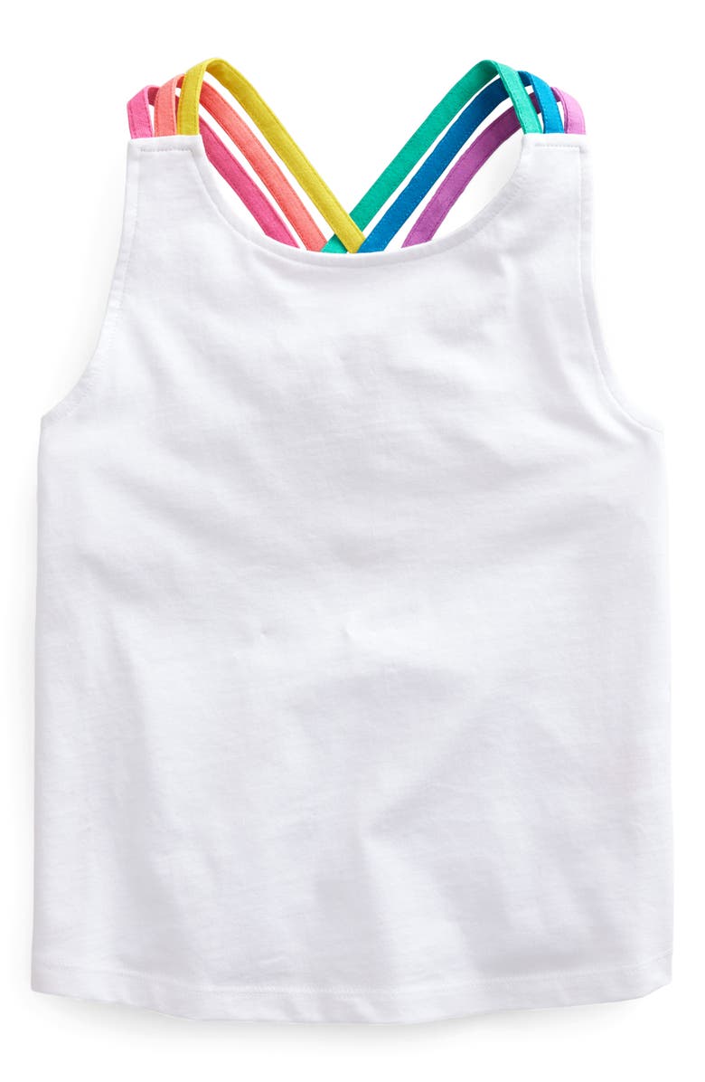 Mini Boden Kids' Rainbow Strap Cotton Tank | Nordstromrack