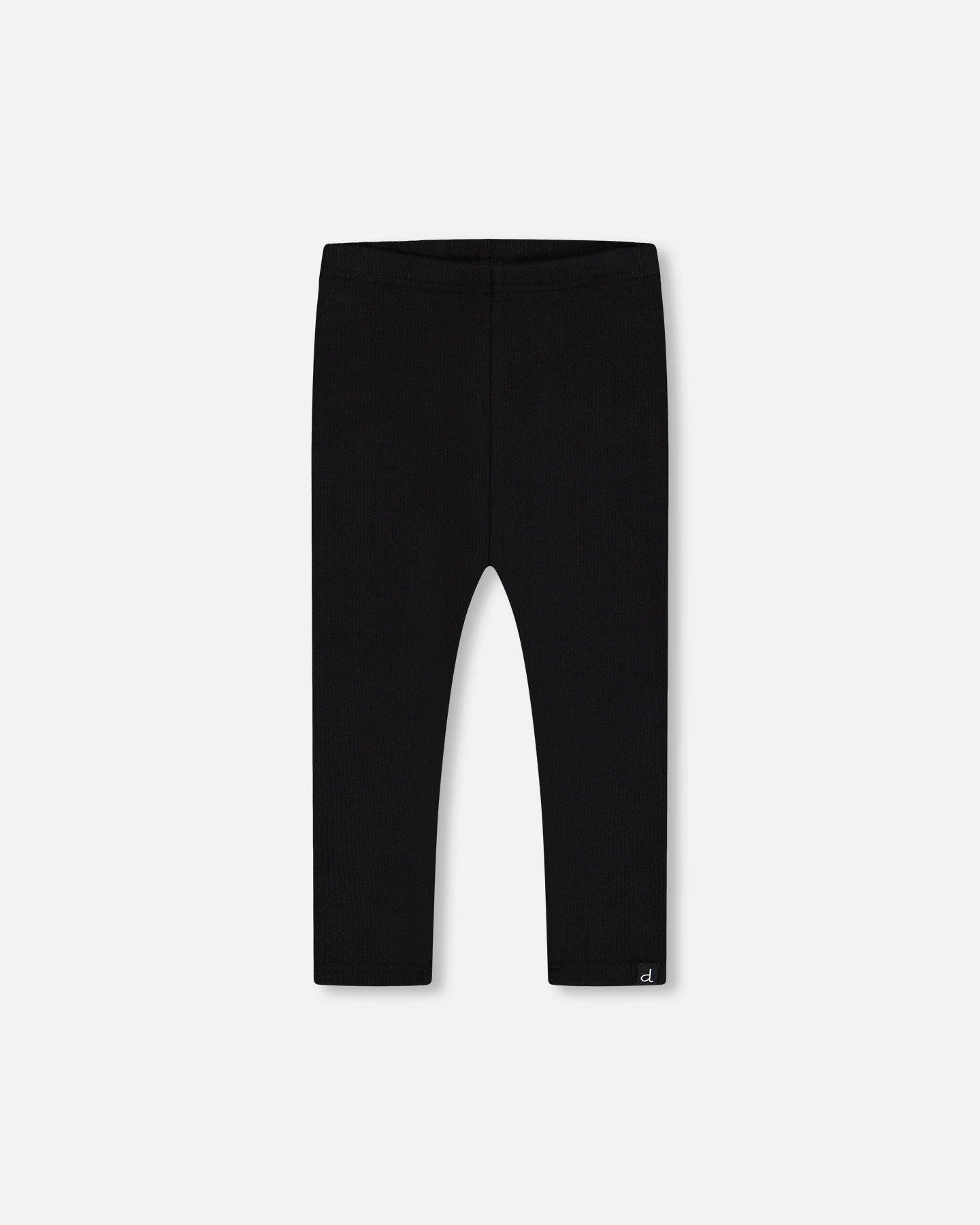 Deux par Deux Baby Girl's Rib Leggings Black | Nordstrom