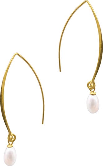 Adornia Water Resistant Imitation Pearl Drop Threader Earrings ...