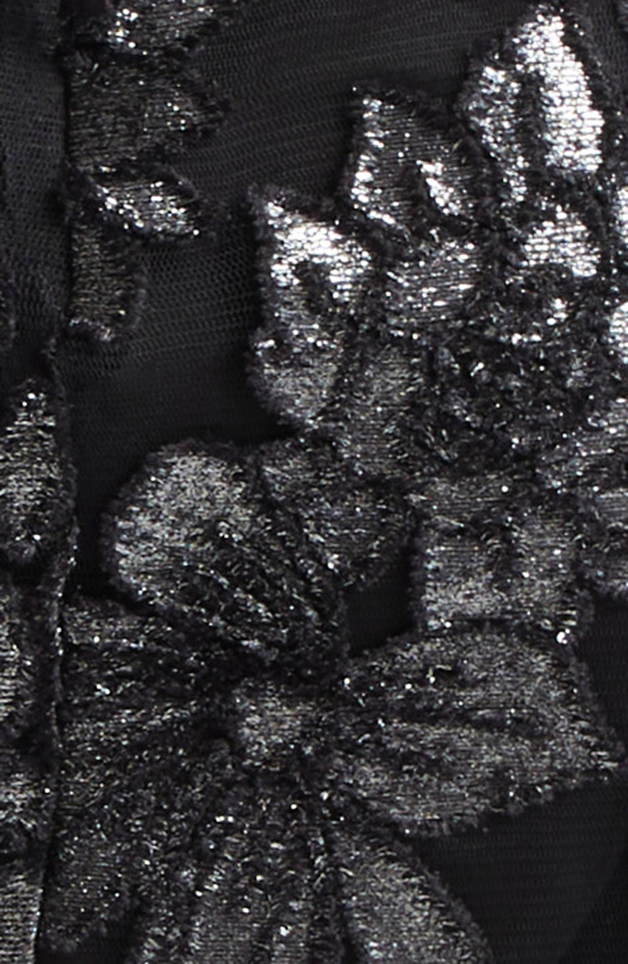 Ramy Brook Hackett Metallic Floral Halter Minidress | Nordstromrack