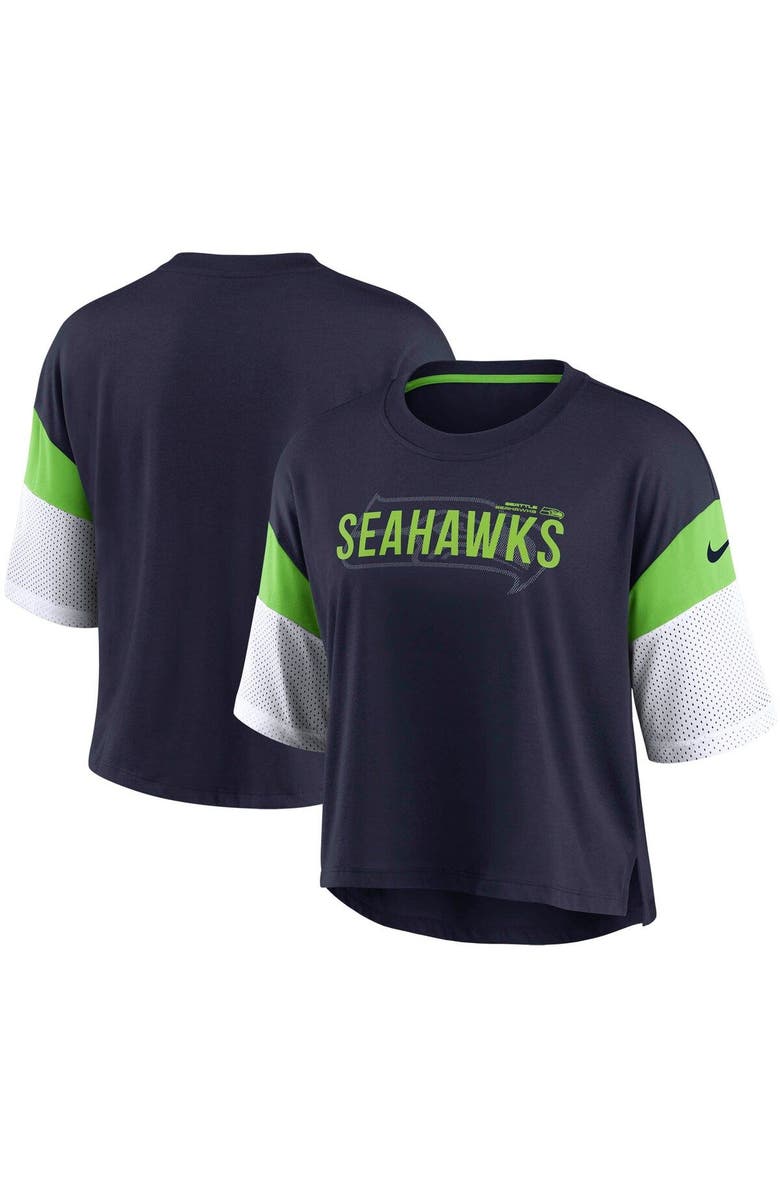 Nike Women's Nike College Navy/White Seattle Seahawks Nickname Tri ...