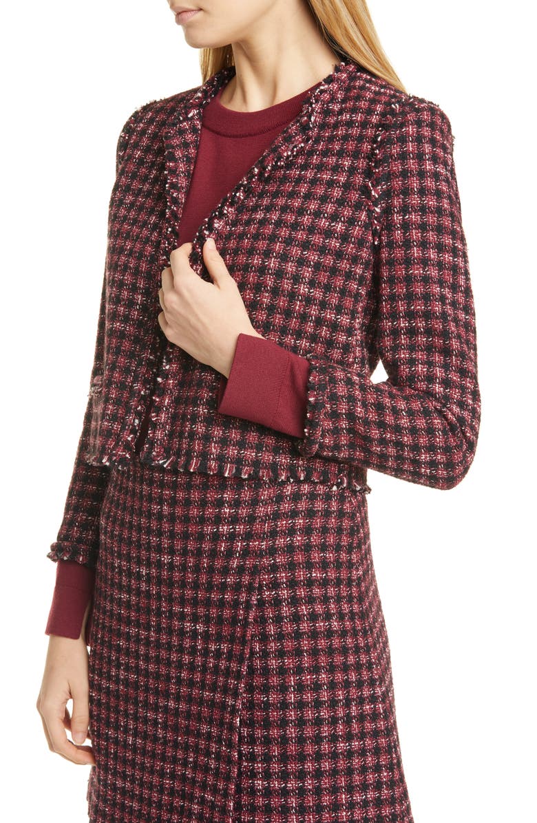 BOSS Johella Modern Tweed Cotton Blend Jacket | Nordstrom