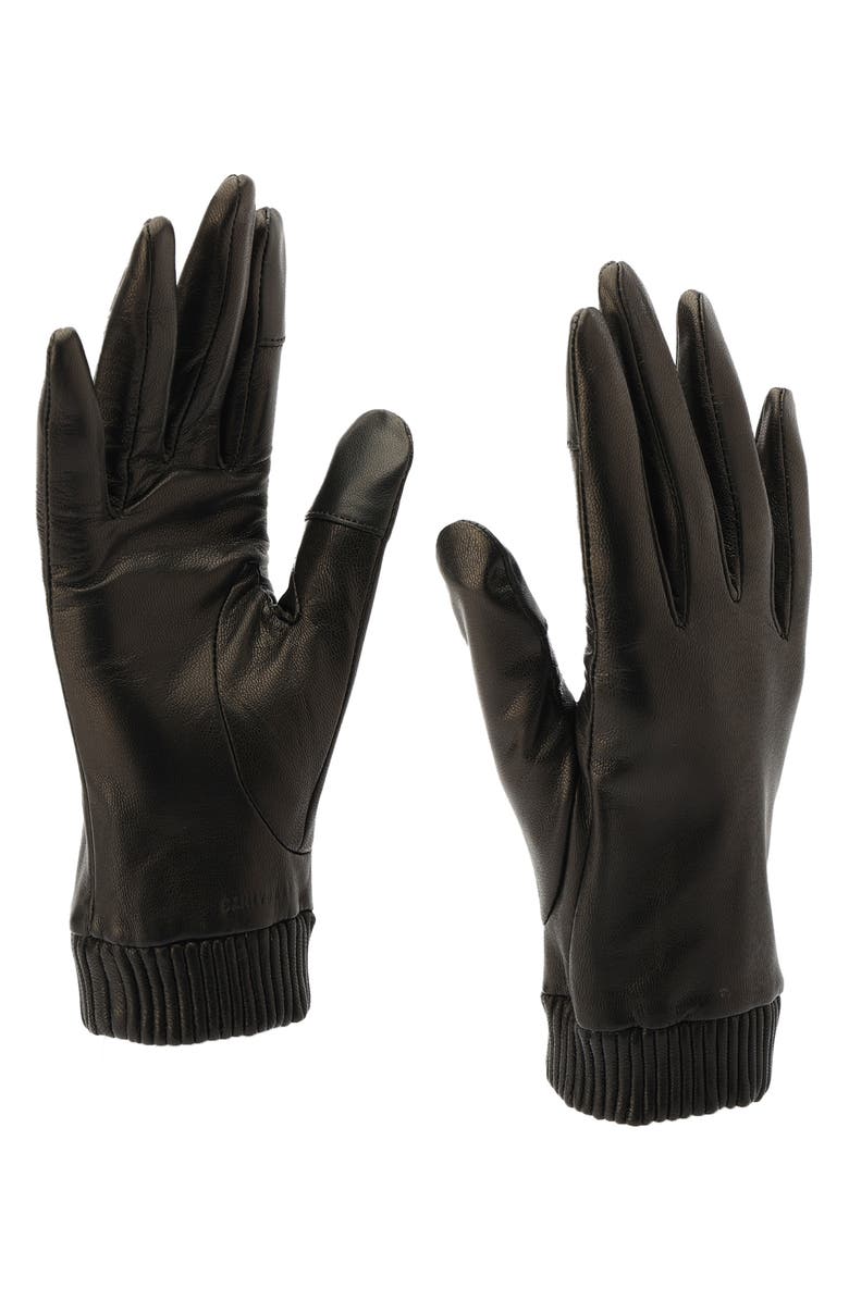 AllSaints Elastic Cuff Leather Glove | Nordstromrack