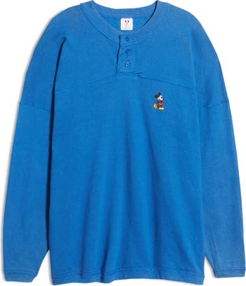 Disney Unisex Secondhand Mickey Embroidered Henley | Nordstrom