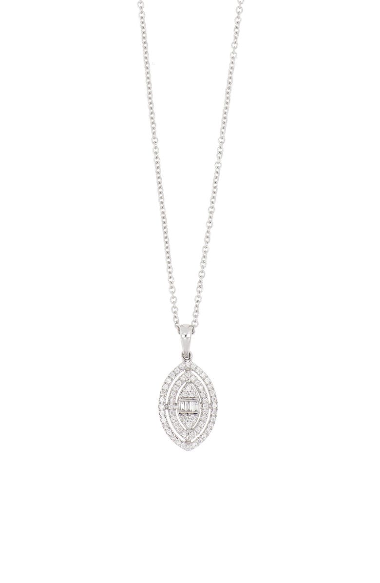 Bony Levy Mika Double Halo Marquise Diamond Cluster Pendant Necklace ...