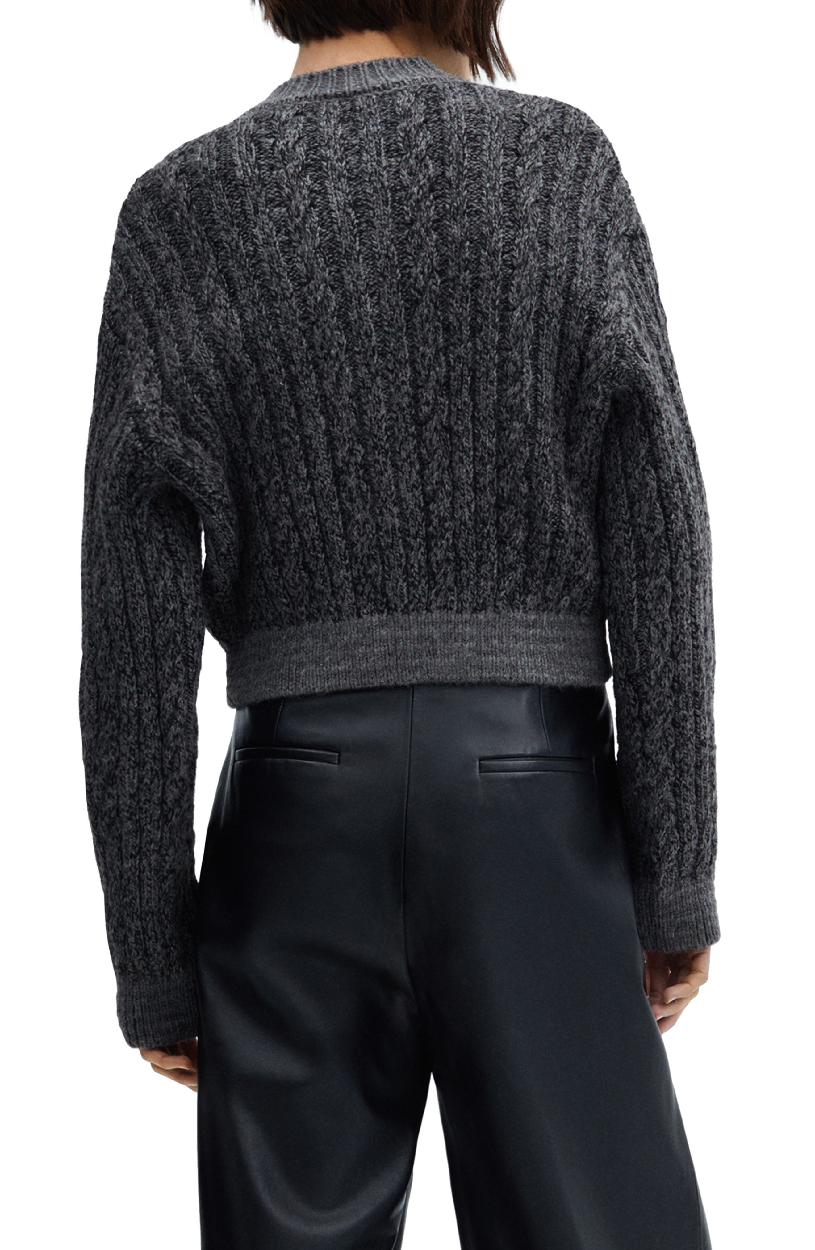 MANGO Griz Cable Cardigan | Nordstromrack