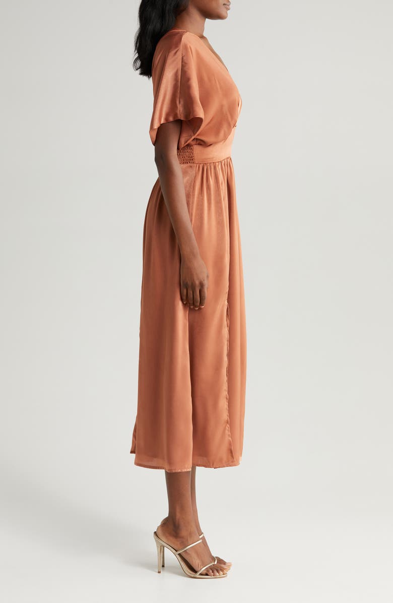 Chelsea28 Dolman Sleeve Satin Midi Dress | Nordstrom