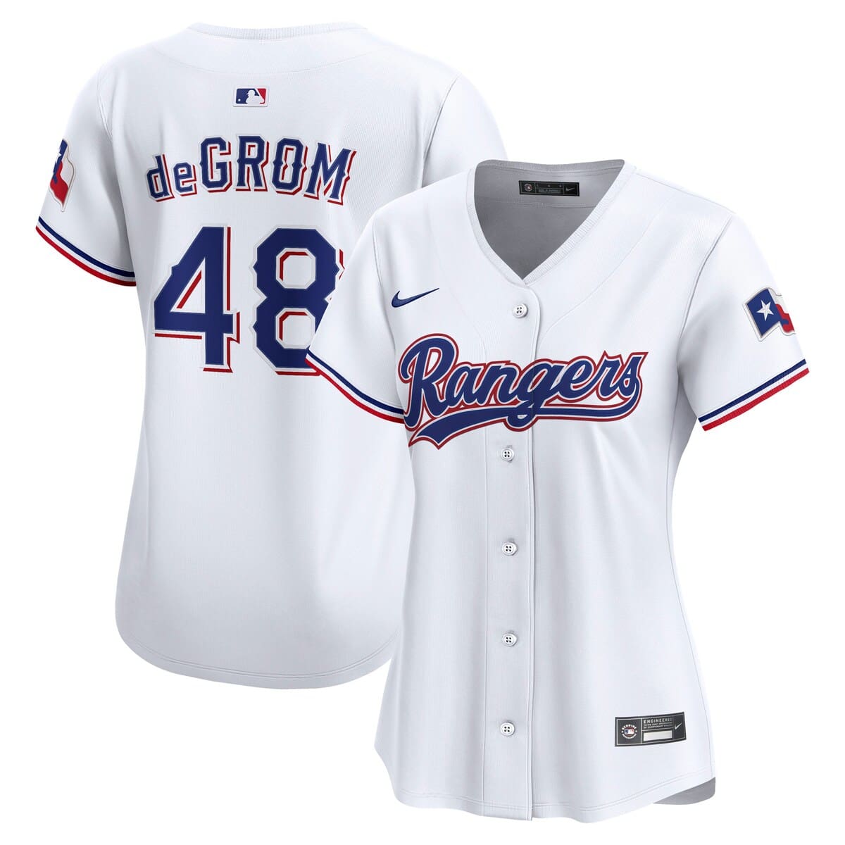 Nike Women's Nike Jacob deGrom White Texas Rangers Home Limited Player ...