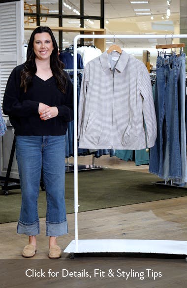Vince Gardeners Check Oversize Bomber Jacket | Nordstromrack