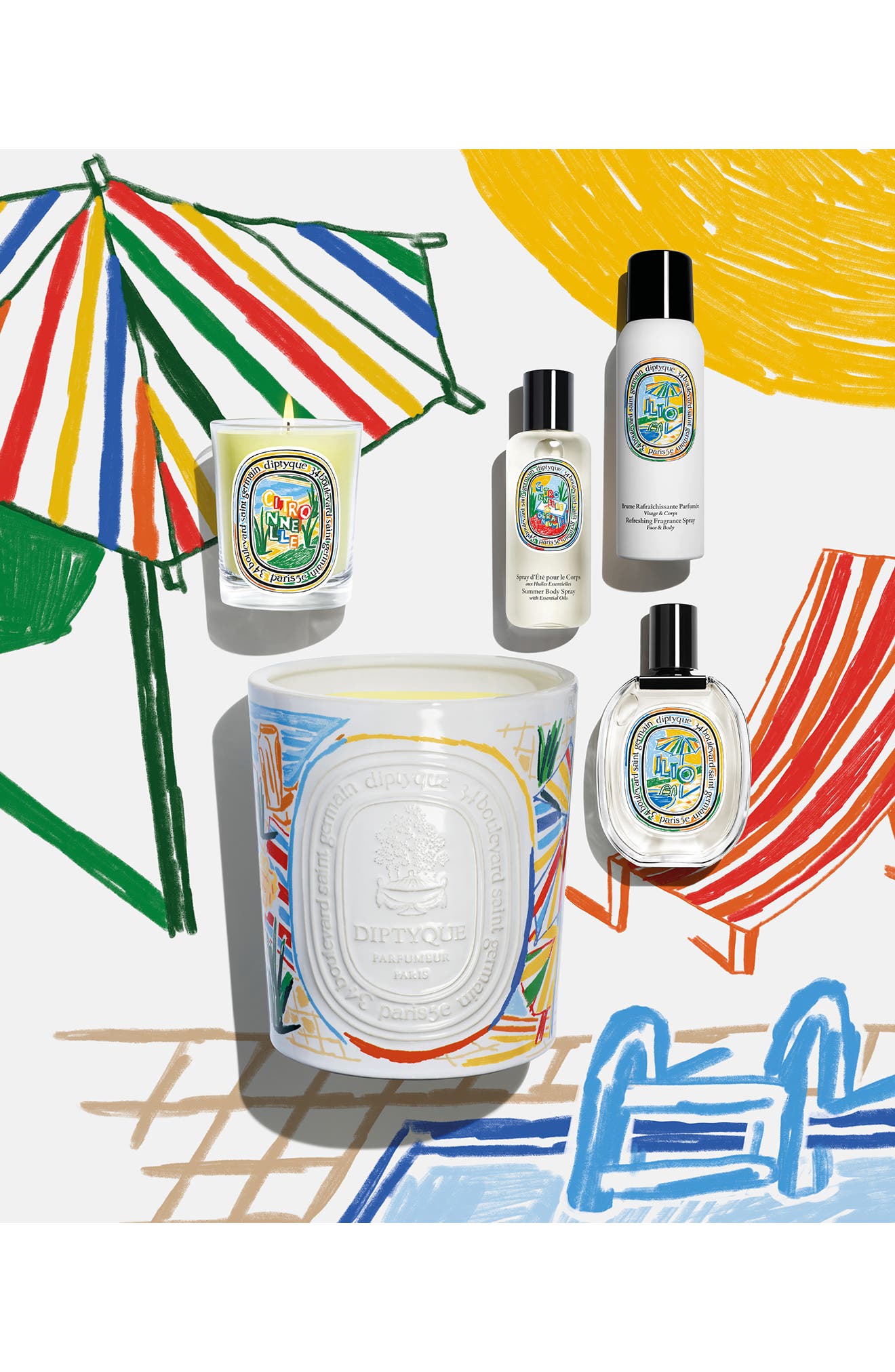 Diptyque Citronnelle Lemongrass & Orange Blossom Scented Candle | Nordstrom