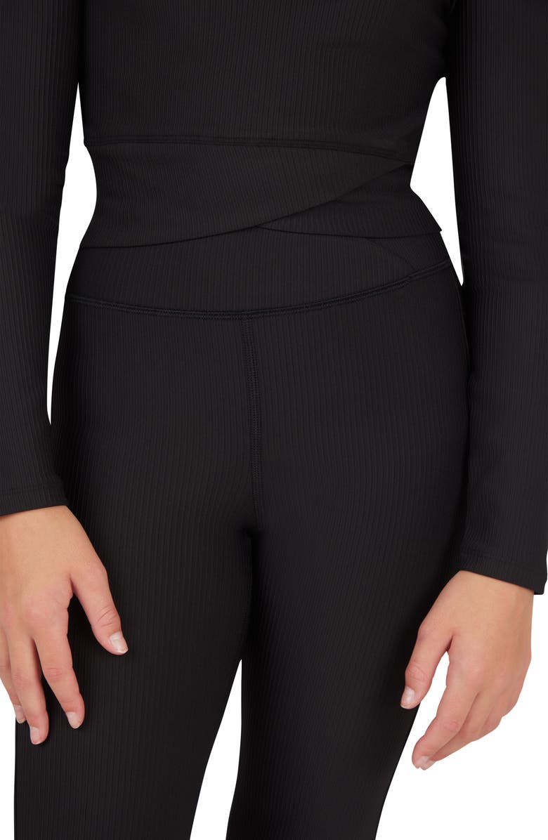 YOGALICIOUS Kids' Crossover Flare Top & Flare Leggings Set | Nordstromrack