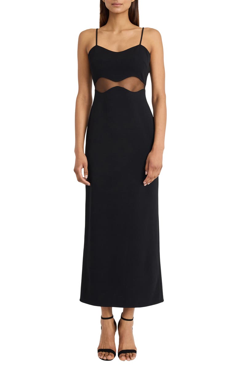 DONNA MORGAN FOR MAGGY Wavy Inset Maxi Dress | Nordstromrack