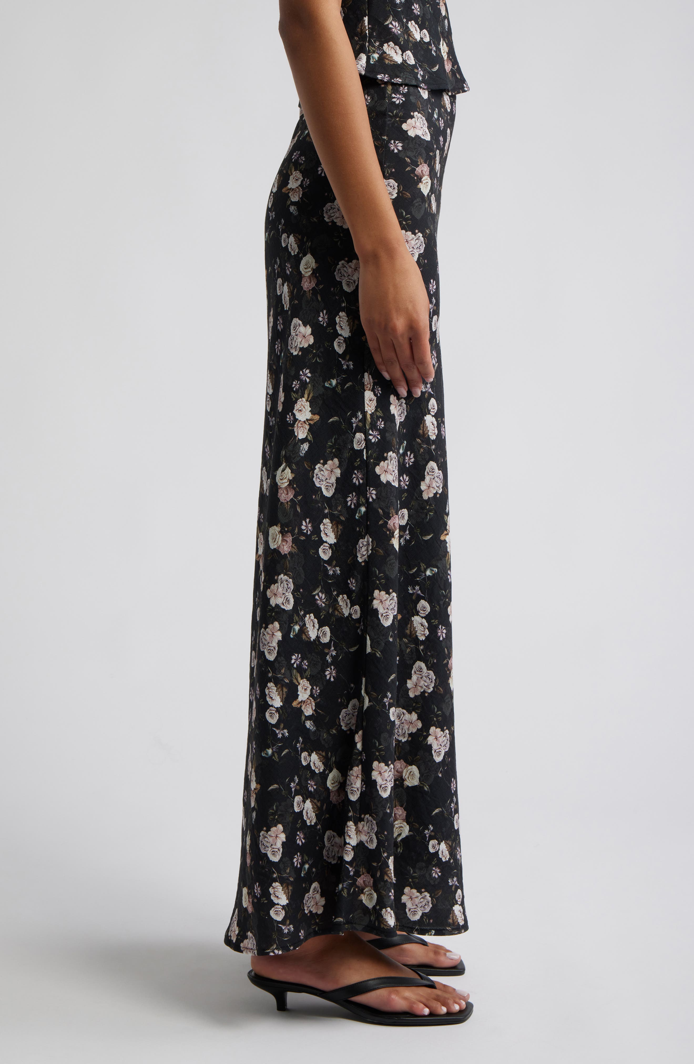 Petal & Pup Giarda Floral Print Crinkle Maxi Skirt | Nordstrom