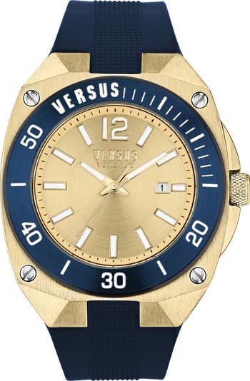 VERSUS Versace Versus Reaction Silicone Strap Watch, 48mm | Nordstrom