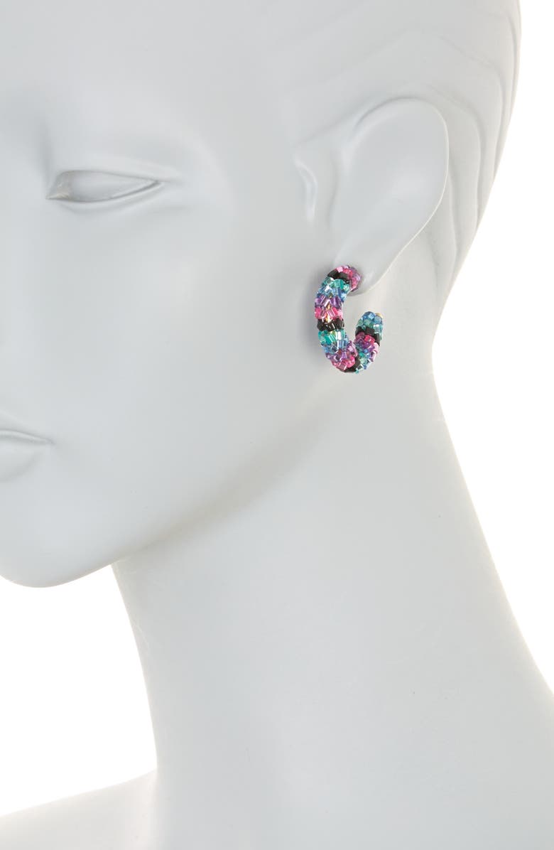 Ayounik Beaded Glass Hoop Earrings | Nordstromrack