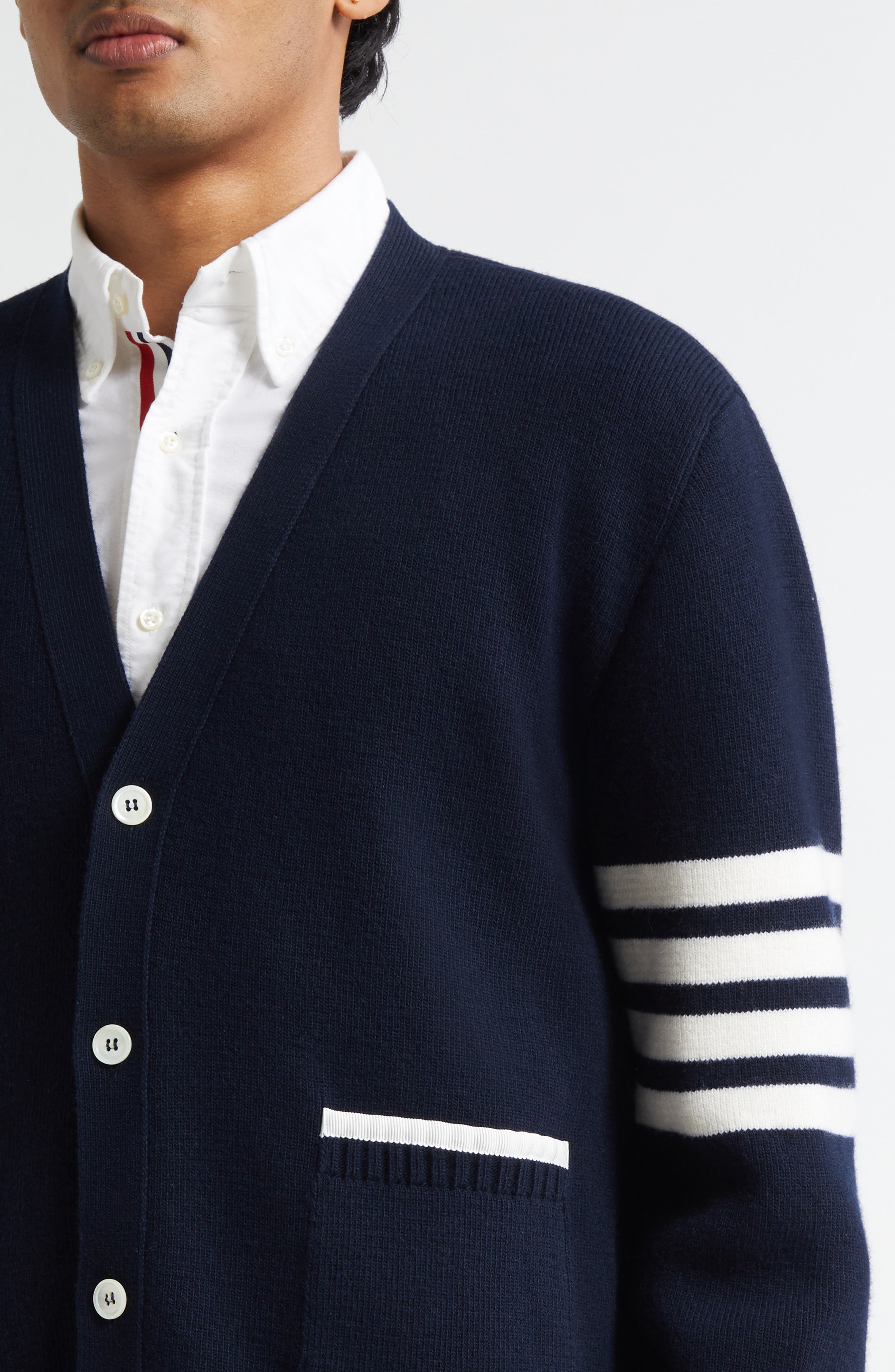 Thom Browne 4-Bar Milano Stitch Virgin Wool Cardigan | Nordstrom