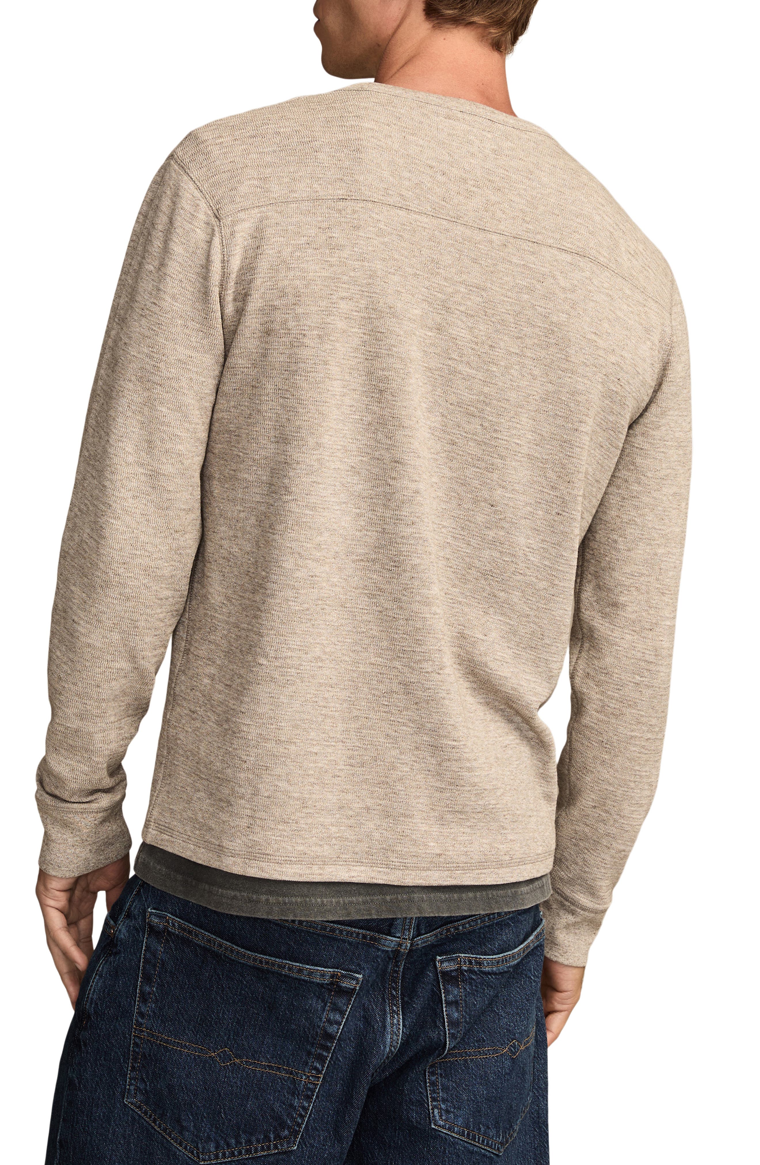 Lucky Brand Duofold Textured Long Sleeve Cotton T-Shirt | Nordstrom