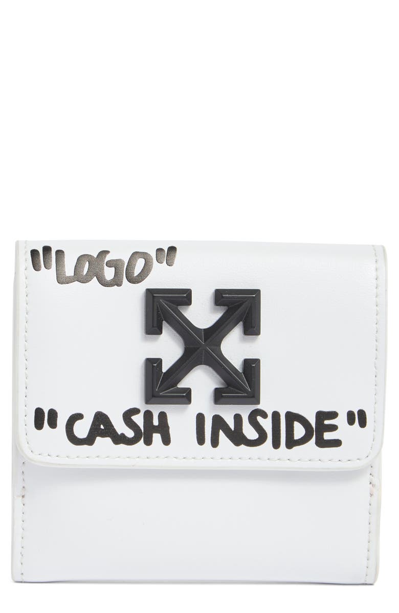 Off-White Jitney Quote French Bifold Leather Wallet | Nordstromrack